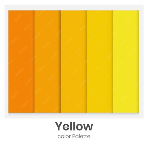 Premium Vector Yellow Color Palette Collection For Illustration Design