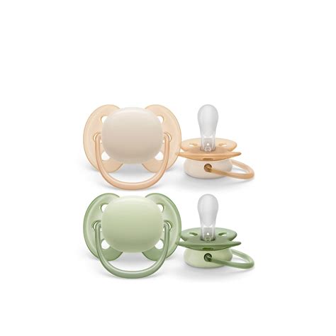 Buy Philips Avent Ultra Soft Pacifier 0 6m Beigegreen X2 · Fiji