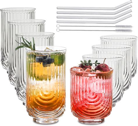 Vesici 8 Pieces Drinking Glasses Cocktail Glasses Arch