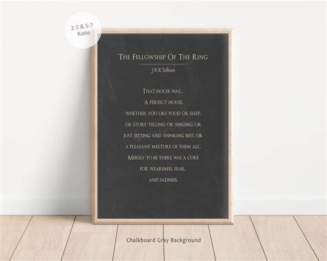 The Fellowship Of The Ring Quote That House Printable Wall Art Jrr