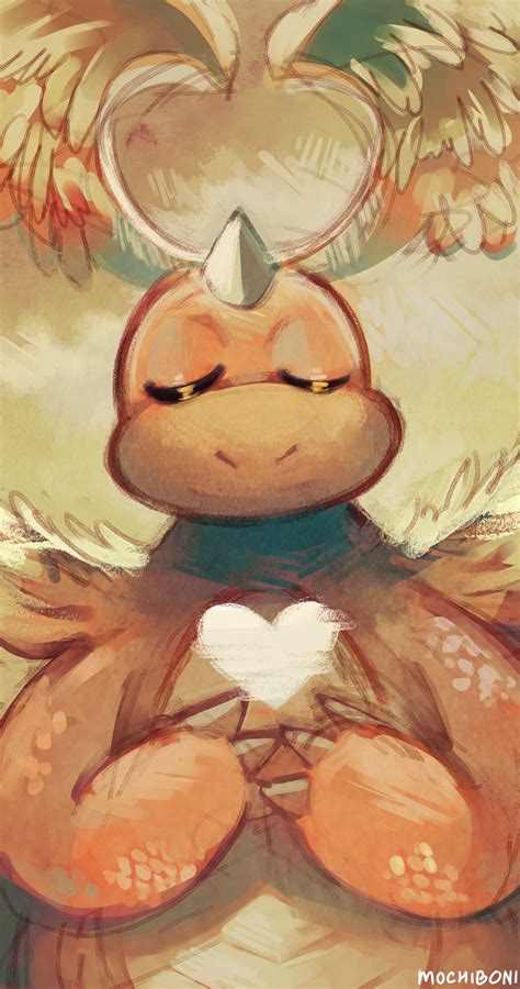 Mochiboni Dragonite Mega Dragonite Nintendo Pokemon Absurdres Highres Claws Closed Eyes