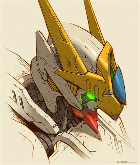 Gundam Barbatos And Gundam Barbatos Lupus Gundam And 1 More Drawn By
