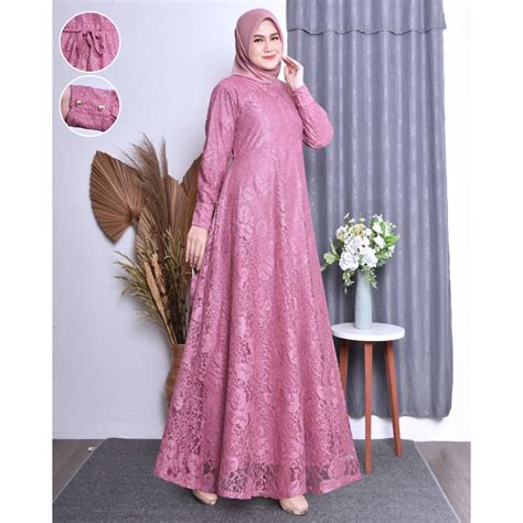 Jual Gamis Burkat Premium Free Masker Dan Busui Baju Seragam Kondangan Jumbo Dres Pesta Wanita