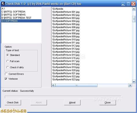 Checkdisk Ekran Görüntüsü Gezginler