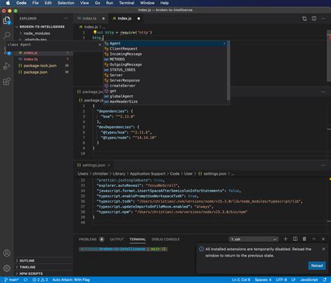 Typescript Intellisense And Automatic Type Acquisition Doesnt Work · Issue 111986 · Microsoft