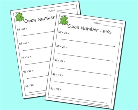 10 Open Number Line Addition Subtraction Worksheets Double Digit Worksheets Library