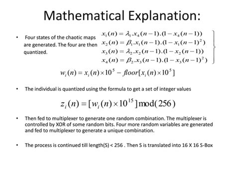 Chaotic Substitution Box Design For Block Ciphers Ppt