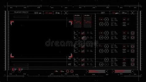 Hud Abstract Sci Fi Technological Screen Stock Footage Video Of Banner Infographic 313198274