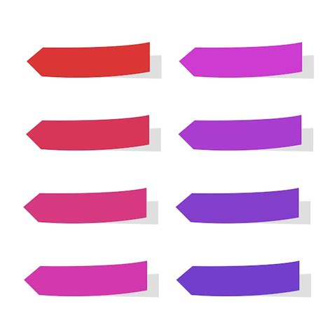 Premium Vector A Collection Of Sticky Notes Arrow Tabs Place Stickers For Notes
