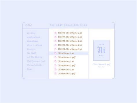 File Naming Organization By Melissa Yeager On Dribbble