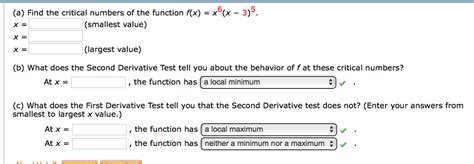Solved 6 A Find The Critical Numbers Of The Function Fx Xx