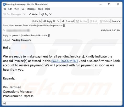 Payment For All Pending Invoice S Email Scam Removal And Recovery Steps