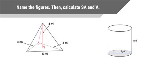 Solved Name The Figures Then Calculate SA And V Chegg Com