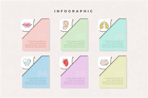 선형 의료 인포 그래픽 무료 벡터