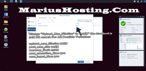How To Change Upload Max Filesize On Synology Nas Wordpress Marius Hosting