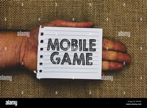 Handwriting Text Writing Mobile Game Concept Meaning They Are Entertaining Programs Made To