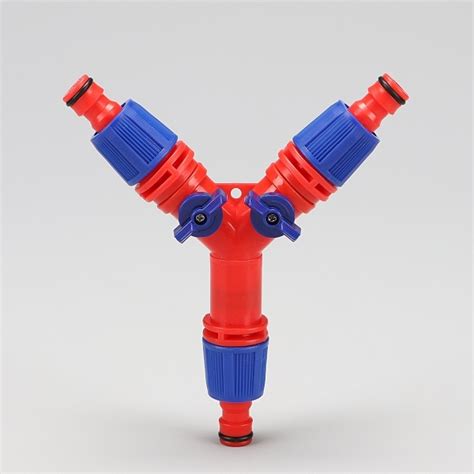 16mm 물호스 수도호스 3방향 연결부속2밸브포함