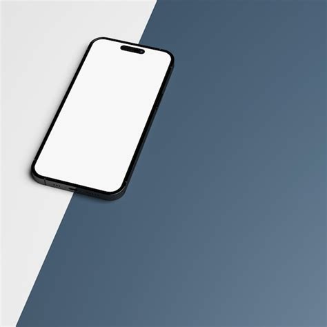 premium psd mobile smartphone mockup screen on the blue and white