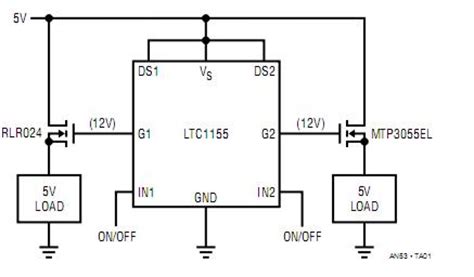 High Efficiency Dual High Side Switch Control Circuit Circuit Diagram SeekIC Com