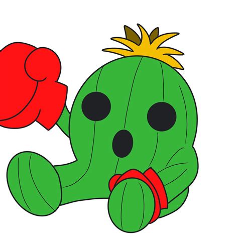 Togemon Digimon Highres Boxing Gloves Cactus Digimon Creature