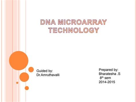 Dna Microarray Ppt Ppt