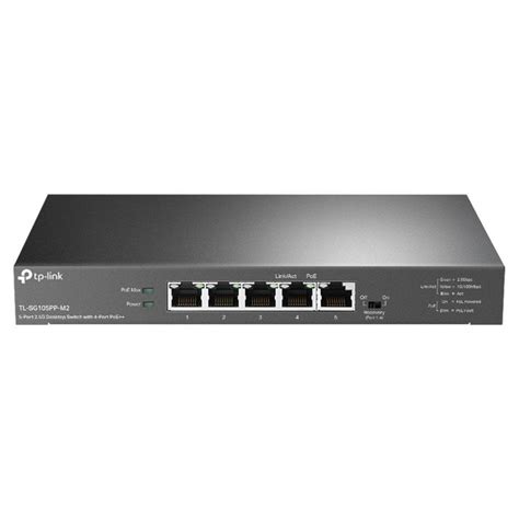 Tp Link 5 Port 25g Desktop Switch With 4 Port Poe Tl Sg105pp M2