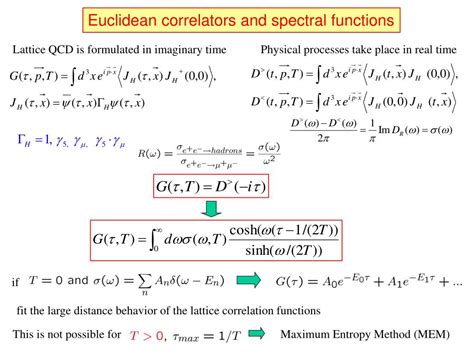 Ppt Euclidean Correlators And Spectral Functions Powerpoint