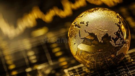 Comprehensive Financial Market Analysis On A Global Scale With Chart And Globe Symbols Stock
