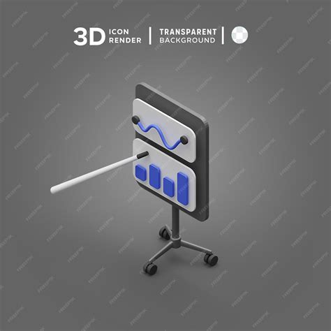 Premium Psd Whiteboard And Pointer 3d Illustration Rendering 3d Icon