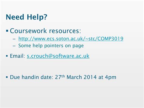 ppt comp3019 coursework help powerpoint presentation free download
