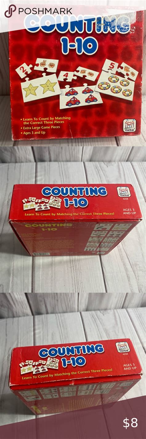 Counting 1 10 Matching Puzzle Game 10 Things Game Pieces Learn To Count