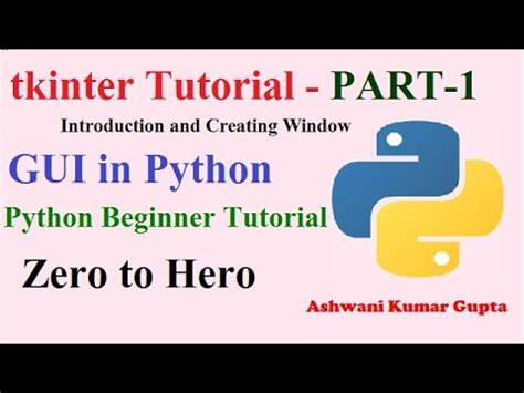 Python Beginners Tutorial In Hindi Urdu Creating Graphical User Interface GUI Using