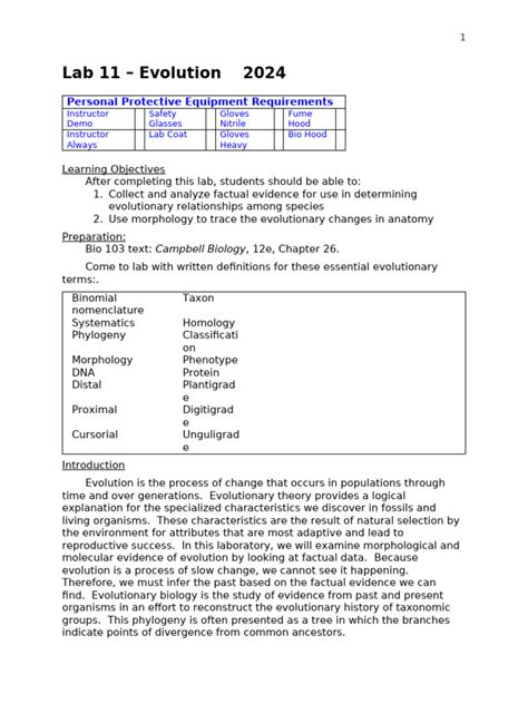 Evolution Protocol 2024 Pdf Taxonomy Biology Phylogenetic Tree