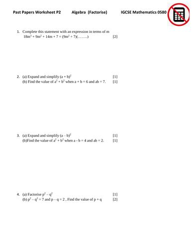 Igcse Mathematics 0580 Topic Wise Past Papers Worksheets Syllabus 2025