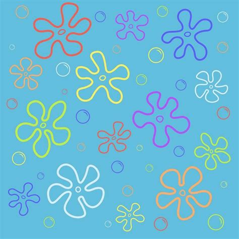 Colorful Flowers And Bubbles Vector Background