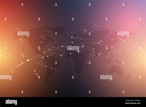 Geometric Graphic Background Molecule And Communication Big Data Complex With Compounds Lines