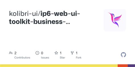 Github Kolibri Uiip6 Web Ui Toolkit Business Components
