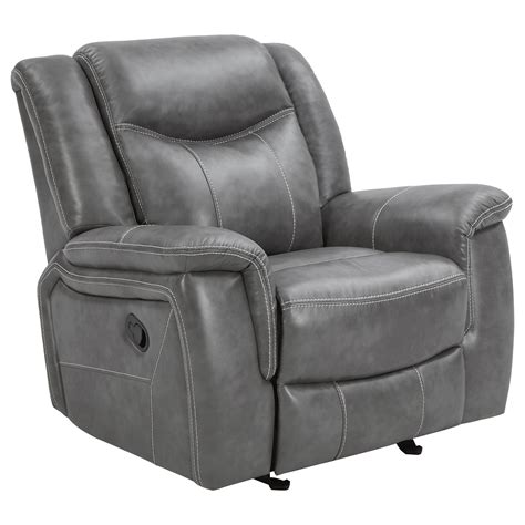 Latitude Run® Encino Grey Upholstered Padded Arm Glider Recliner Wayfair