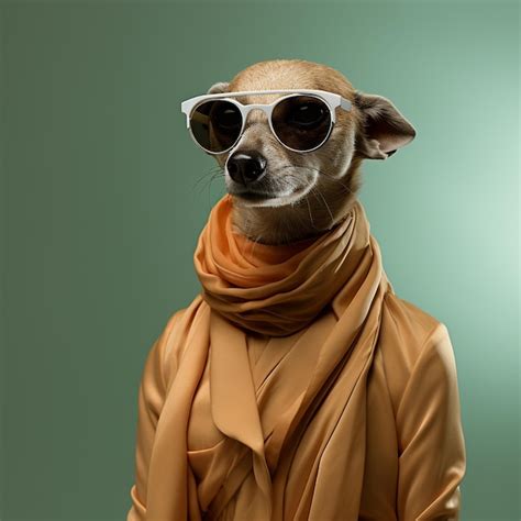 suricata de moda con vestido de colores y gafas de sol muy elegante nft