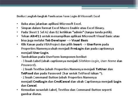 Latihan Form Login Cara Membuat Form Login Di