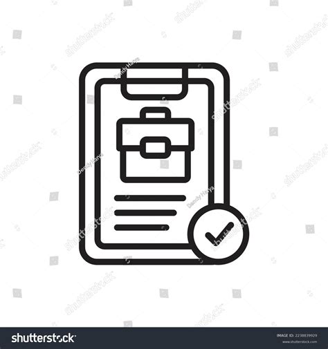 office task outline icon vector illustration stock vector royalty free