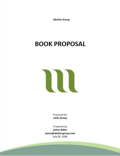 Printable Book Proposal Template Room Surf Com