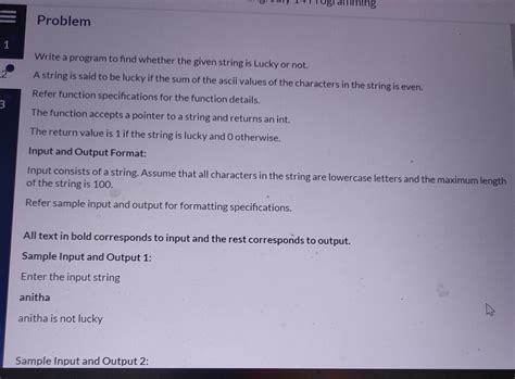 Solved Write A Program To Find Whether The Given String Is