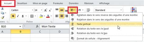 Ecrire En Vertical Ou Incliné Dans Une Cellule Excel Officepourtous