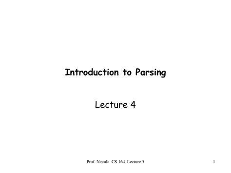 Ppt Introduction To Parsing Powerpoint Presentation Free Download Id8912956