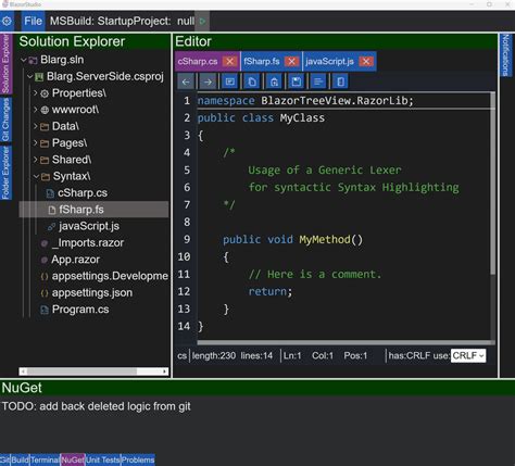 Syntactic Syntax Highlighting By Way Of A Generic Lexer In Blazor Rblazor
