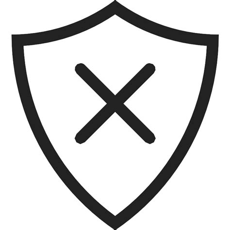 Lock Protection Security Shield Uncheck Protect Vector Svg Icon Svg Repo