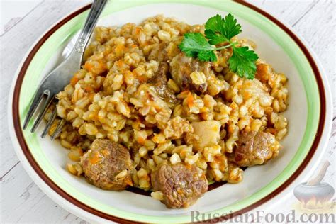 Рецепт: Перловая каша с говядиной на RussianFood.com