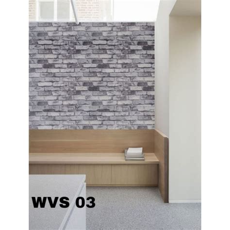 Jual Wallpaper Motif Batu Bata Abu Wallpaper Waterproof Ukuran 120 Cm X 50 Cm Shopee Indonesia