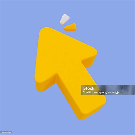 3d Minimal Orange Cursor Computer Mouse Pointer Cursor 3d Illustration
